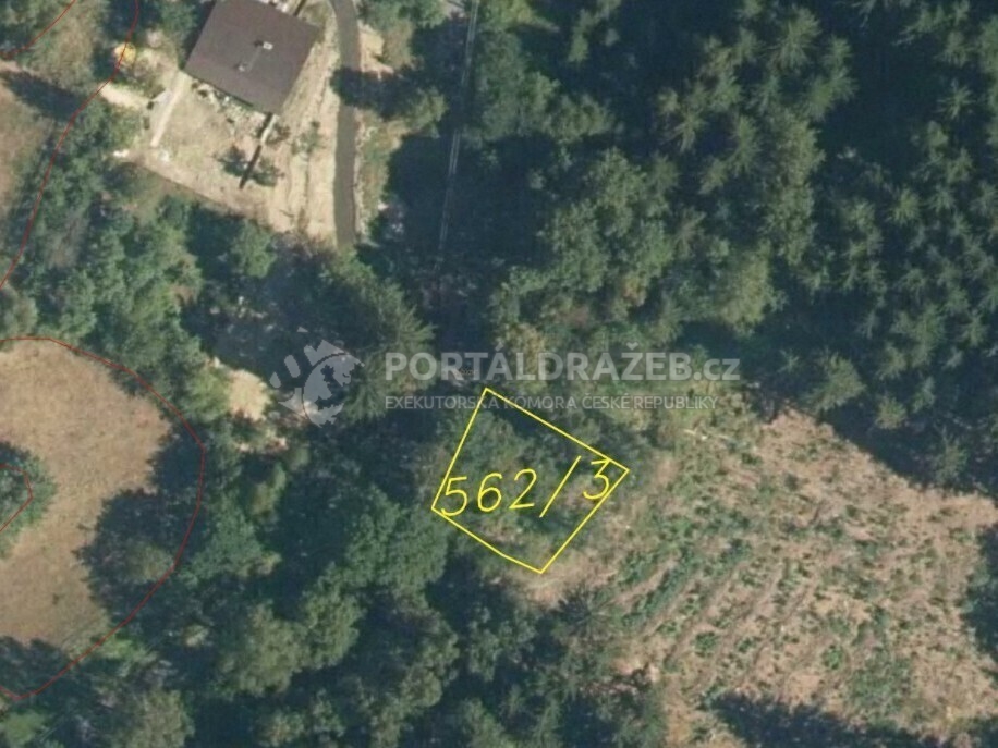 Pozemek o velikosti 792m2, Lhotka u Zlaté Olešnice